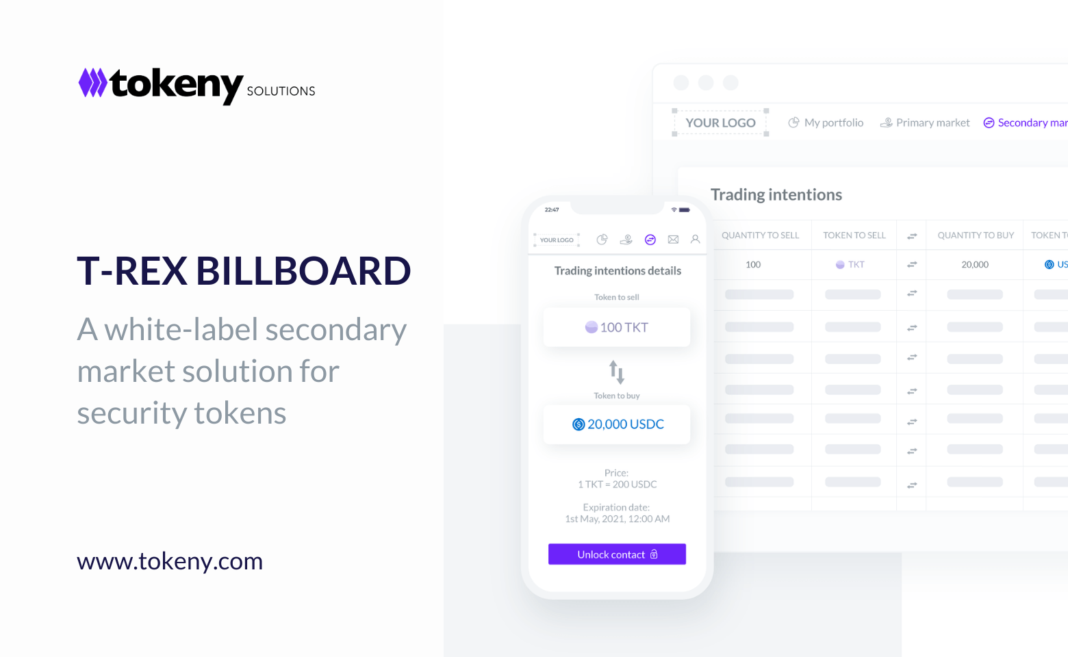 Tokeny launches T-REX secondary market for security tokens - UNLOCK Blockchain